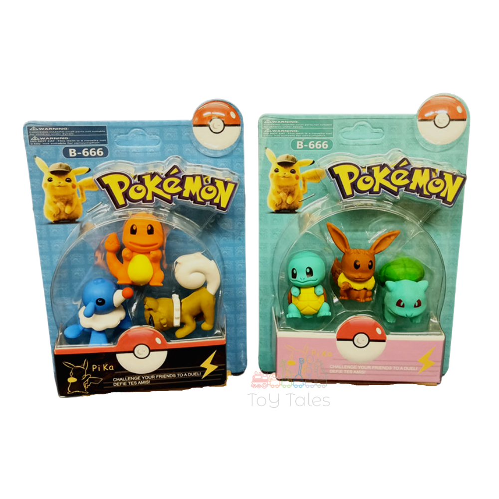 3D Pokemon Eraser Set 🍭 Kids Rubber Cute Stationery Stationeries Party ...