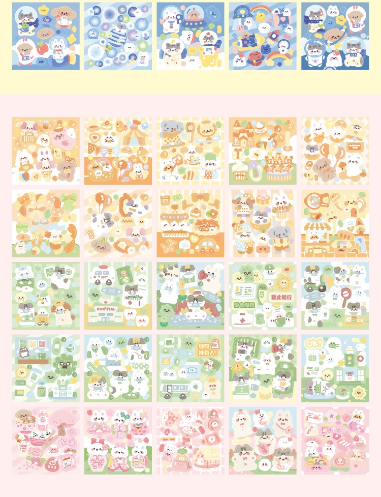 100pcs Cute Sticker Set Sticker Box Cute Stickers | Shopee Malaysia
