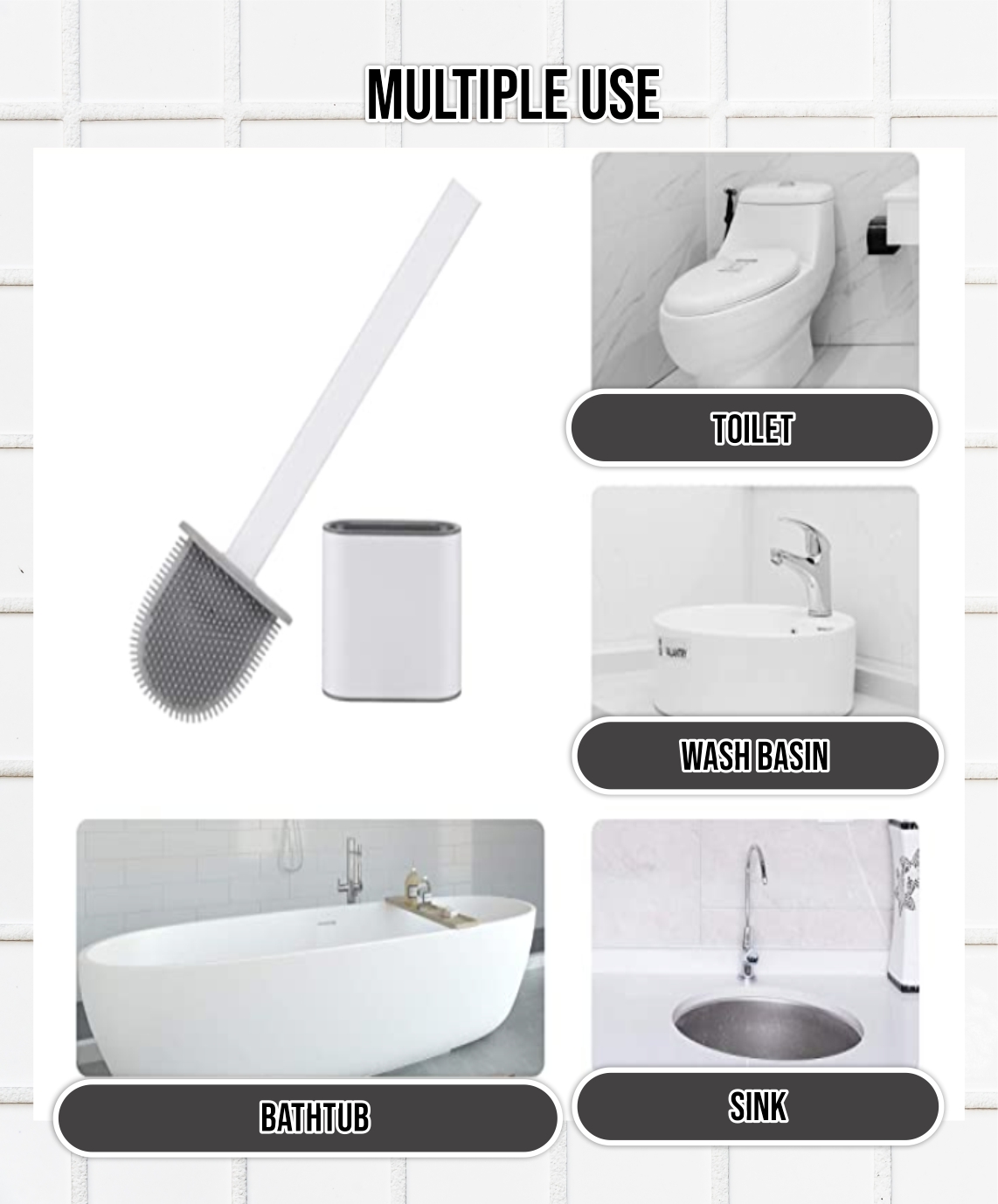 Toilet Crevice Brush Bathroom Cleaning Brush Berus Cuci Tandas Berus ...