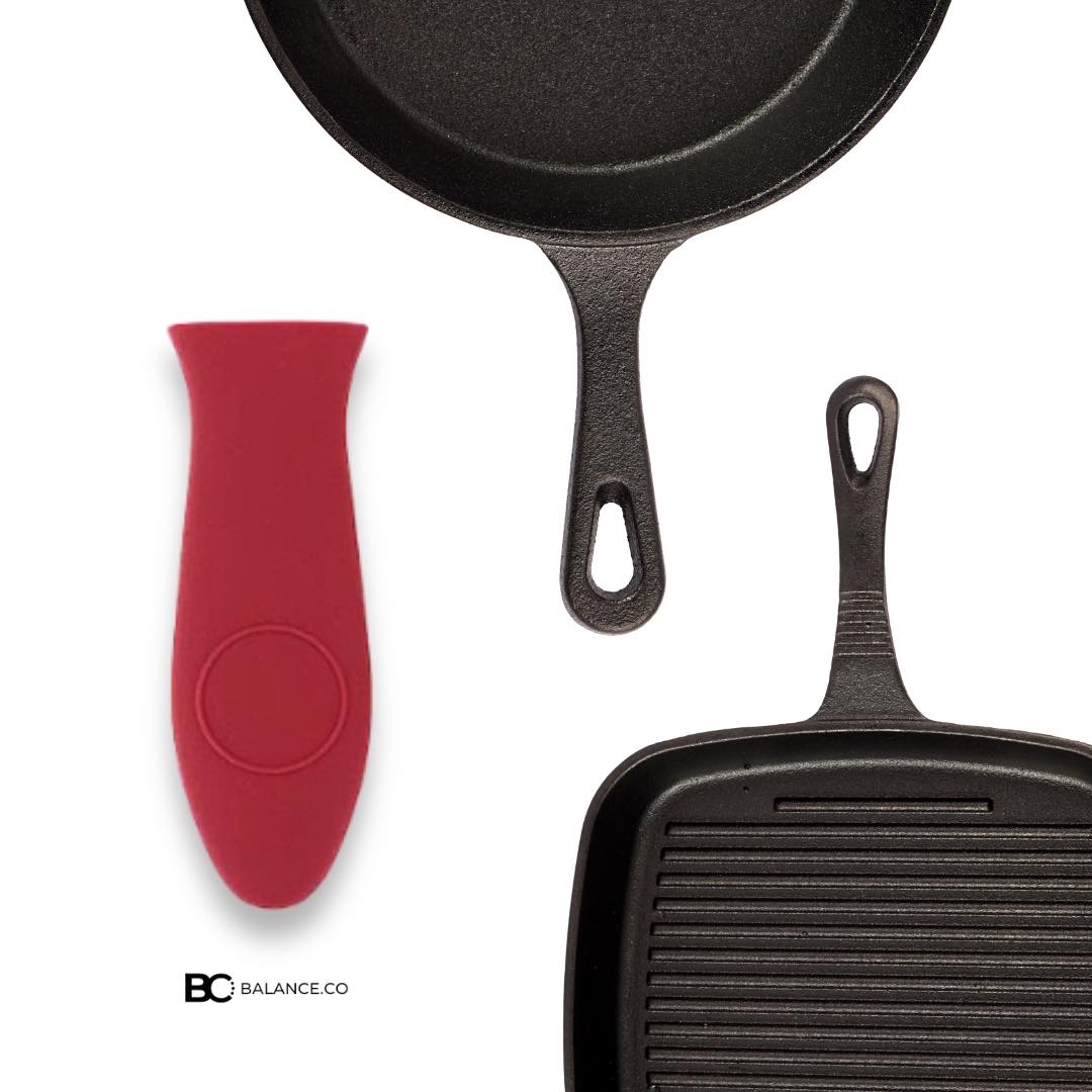 Balance.co Heat Insulated Silicone Hot Handle Holder Removable Grips ...