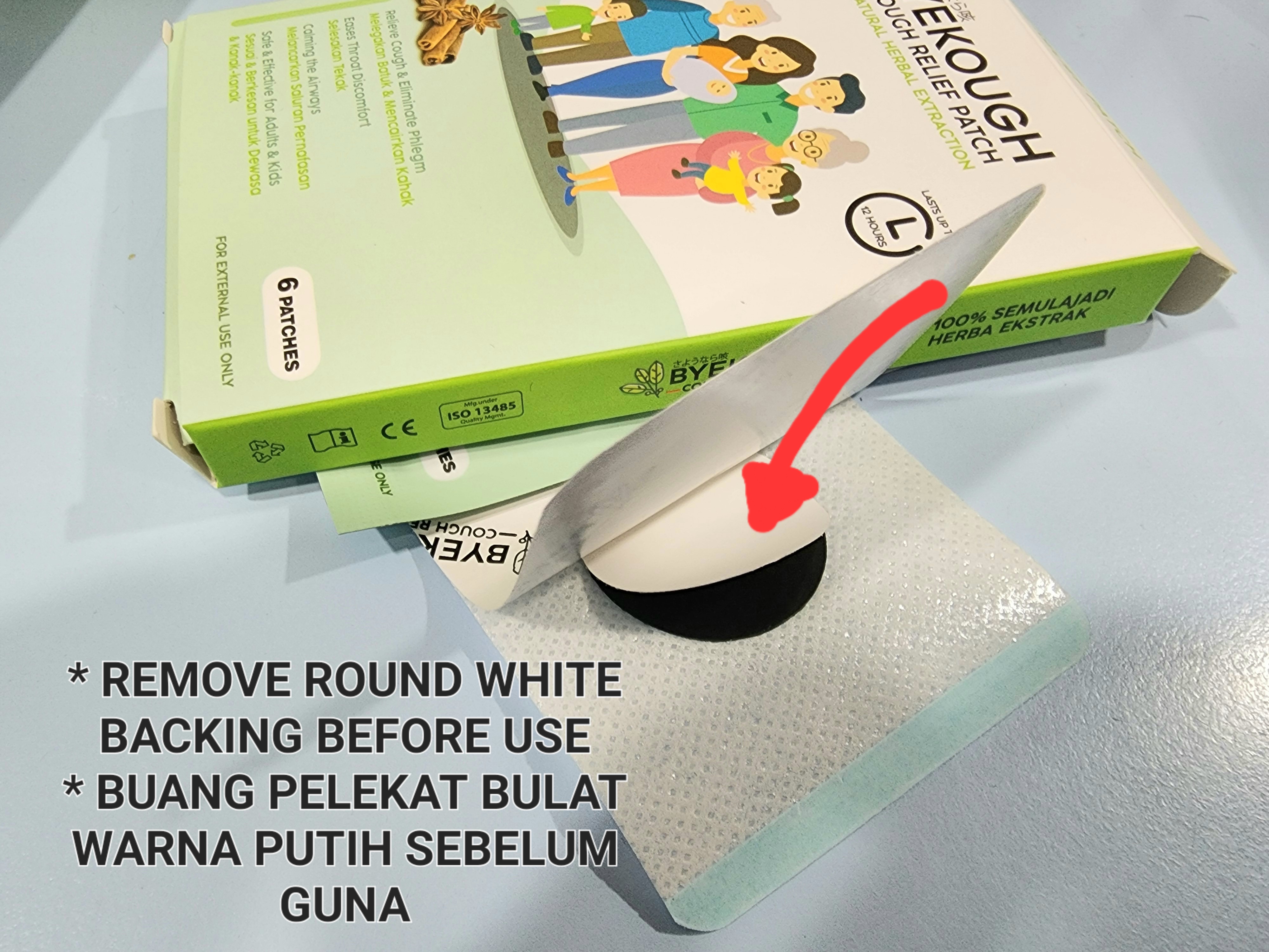 Byekough Cough Relief Patch 6's ( ORIGINAL 100% authentic natural herb ...