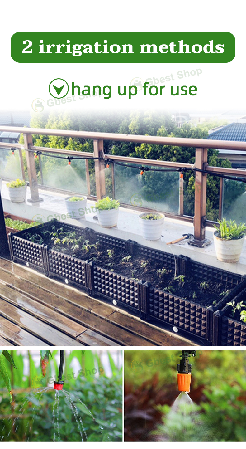 Garden Auto Water Irrigation Plant Dripping System Drip Kit with Mist ...