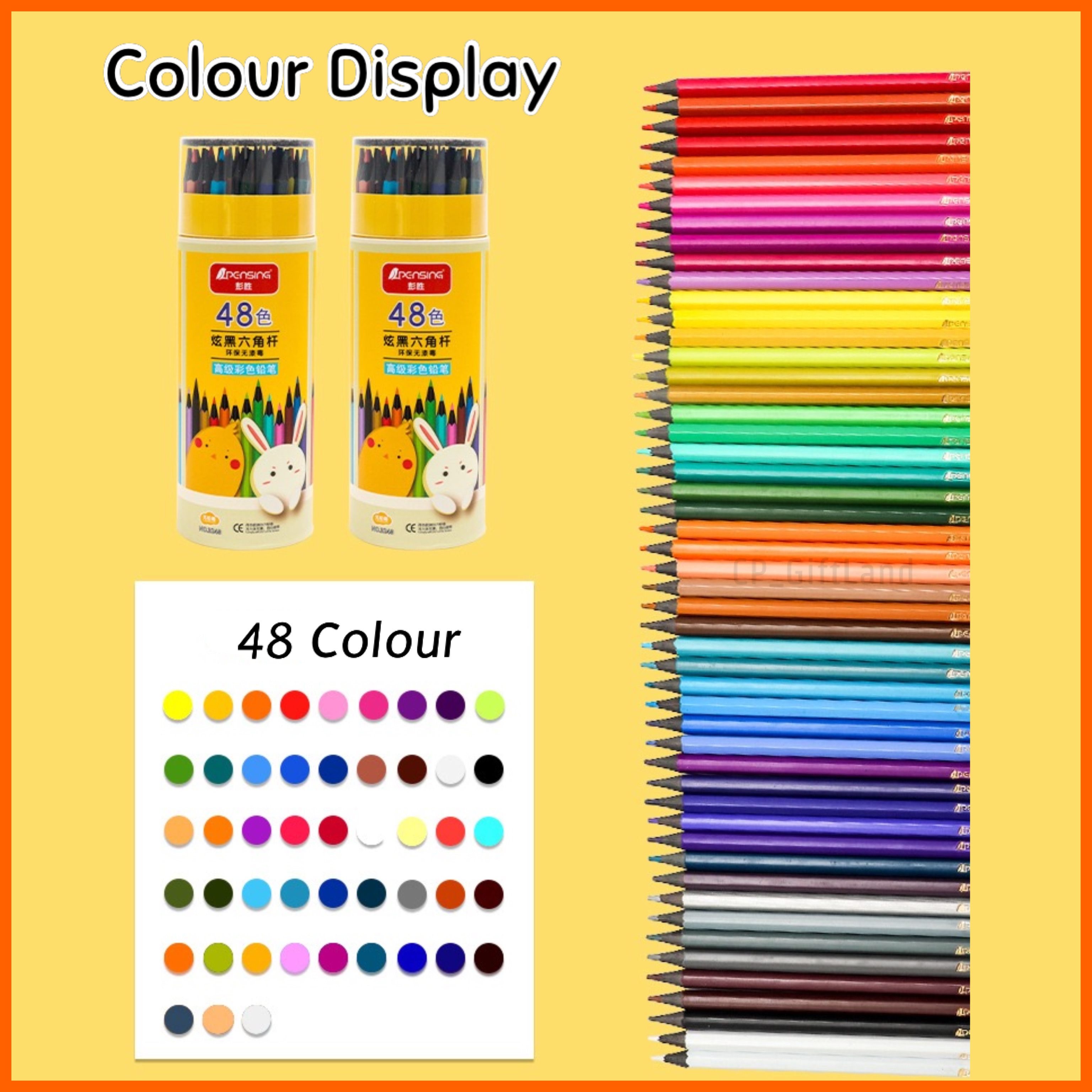 Colour Pencil Set 12/18/24/36/48 Colours Water Colour Pencil School ...