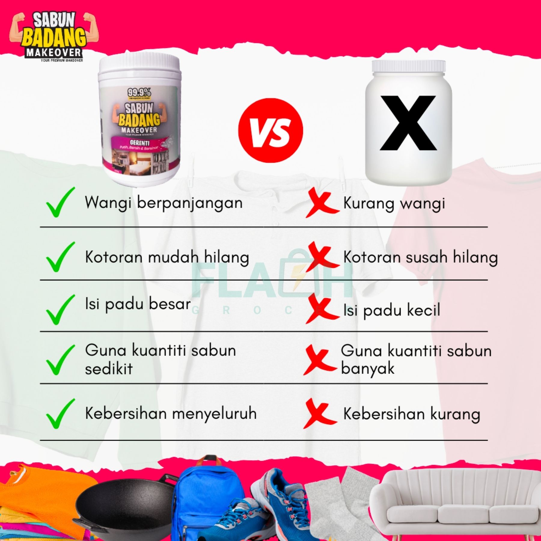 KAFERRY Sabun Badang Stain Remover 1000ml/SABUN BADANG pencuci baju ...
