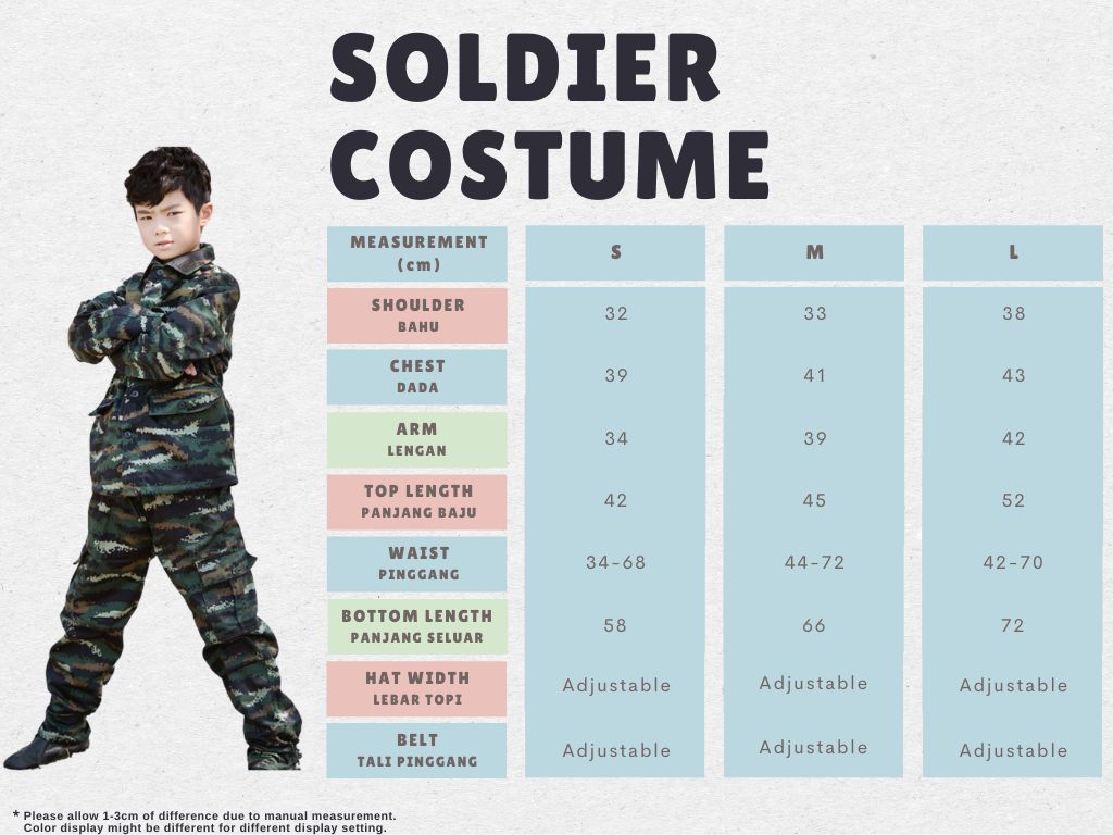 Kids Soldier Costume Police Uniform Role Play Army Camouflage Halloween ...