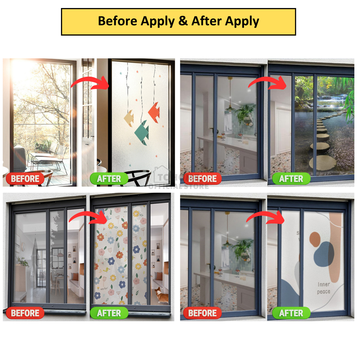 90cm Frosted Glass Window Sliding Door Tingkap Nako Kaca Dapur Cermin ...