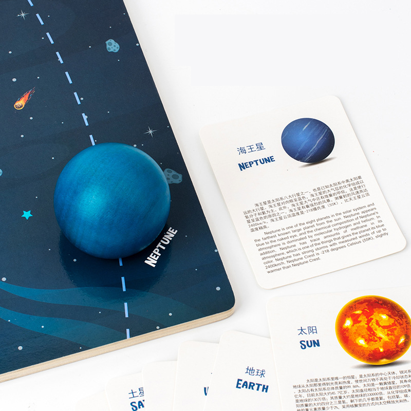 Wooden Solar System Planets & Puzzle Board Children Kids Toy | Shopee ...