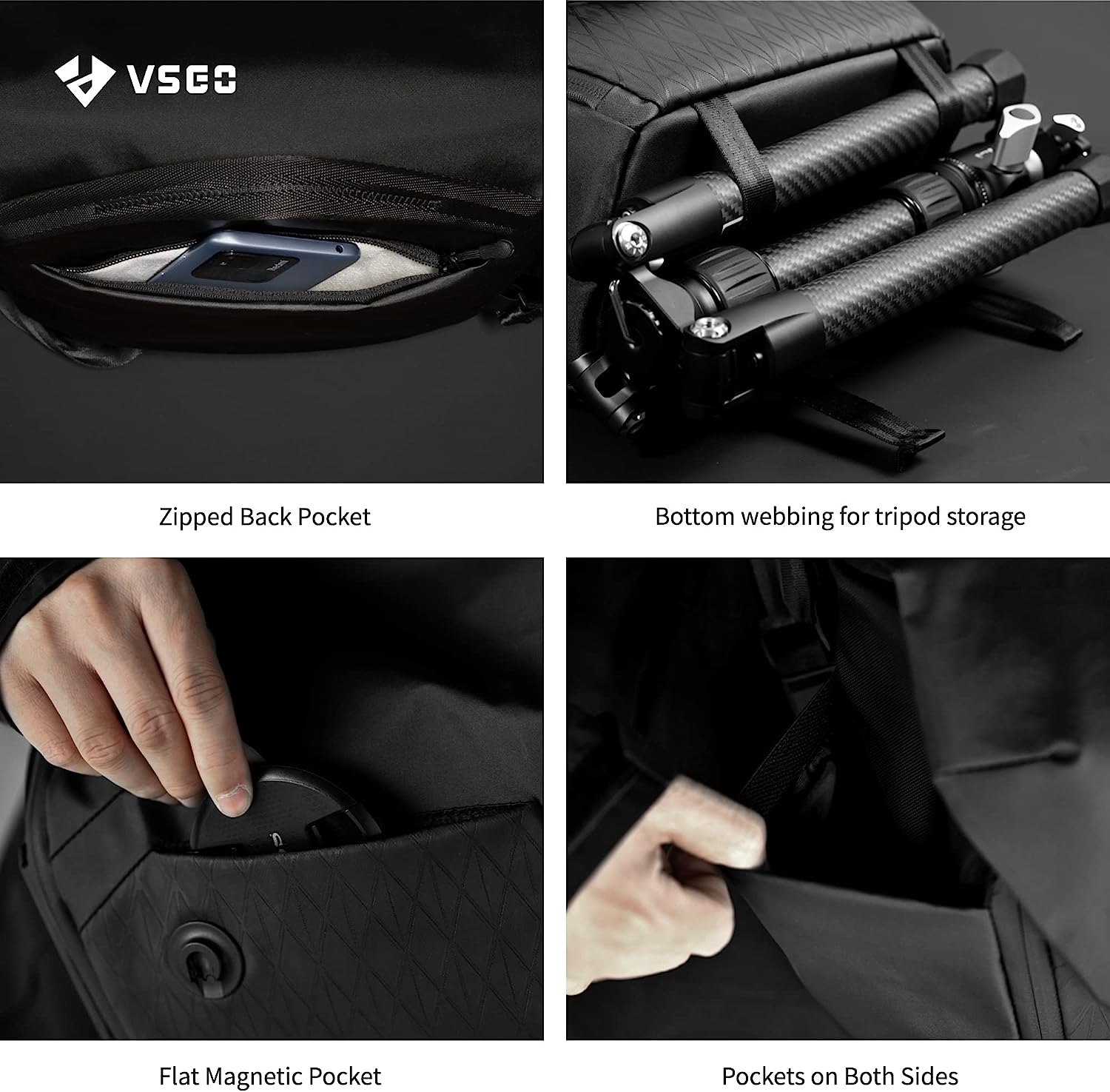 VSGO V-BP04 6L Camera Messenger Bag Photography Camera Shoulder Bag Camera Bag Shoulder ...