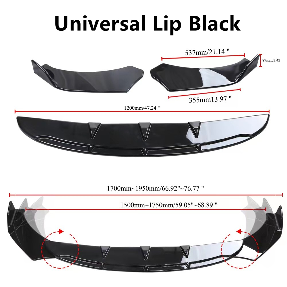 New Car LIPS Double Layer Universal FRONT BUMPER DIFFUSER LIP AXIA ...