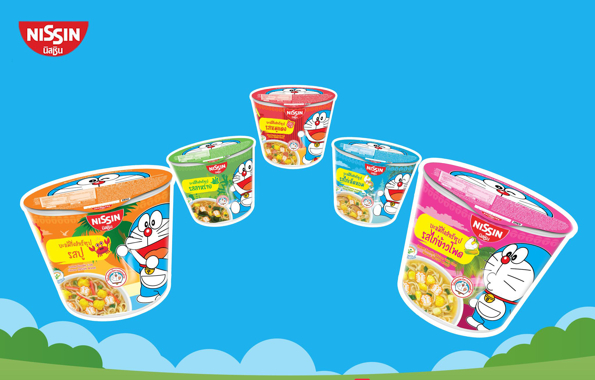 NISSIN Thailand Doraemon Mini Instant Cup Noodles 40gx6 | Shopee Malaysia