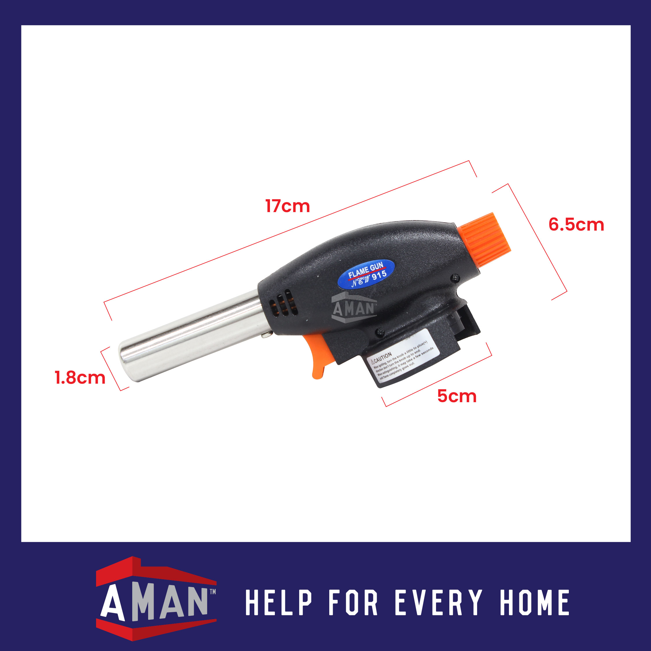 Gas Torch Gun Butane Burner Flaming Thrower Welding Camping Fire Maker ...