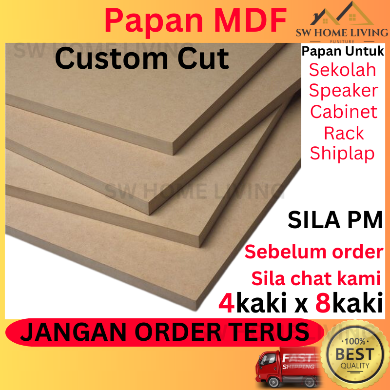 SW Papan MDF custom Projek DIY pertukangan rak kabinet kraftangan ...