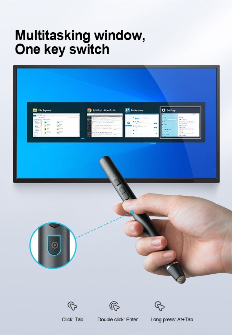 Rapoo XR200 USB 2.4G Touchable Rechargeable 3R Laser Presenter Pen - 2 ...