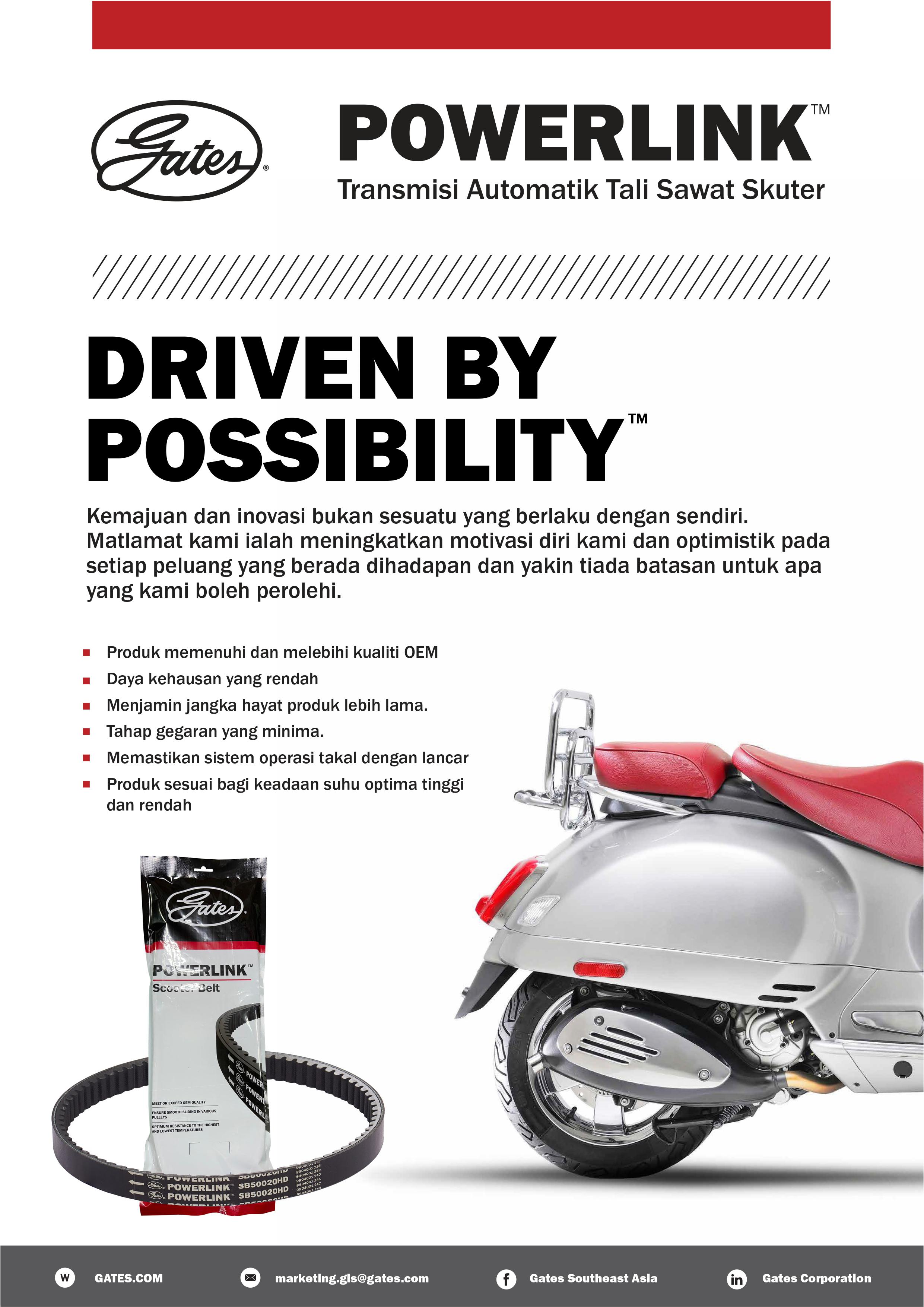 Yamaha Xmax 250 Gates USA High Quality EPDM V Belt Scooter CVT Drive ...