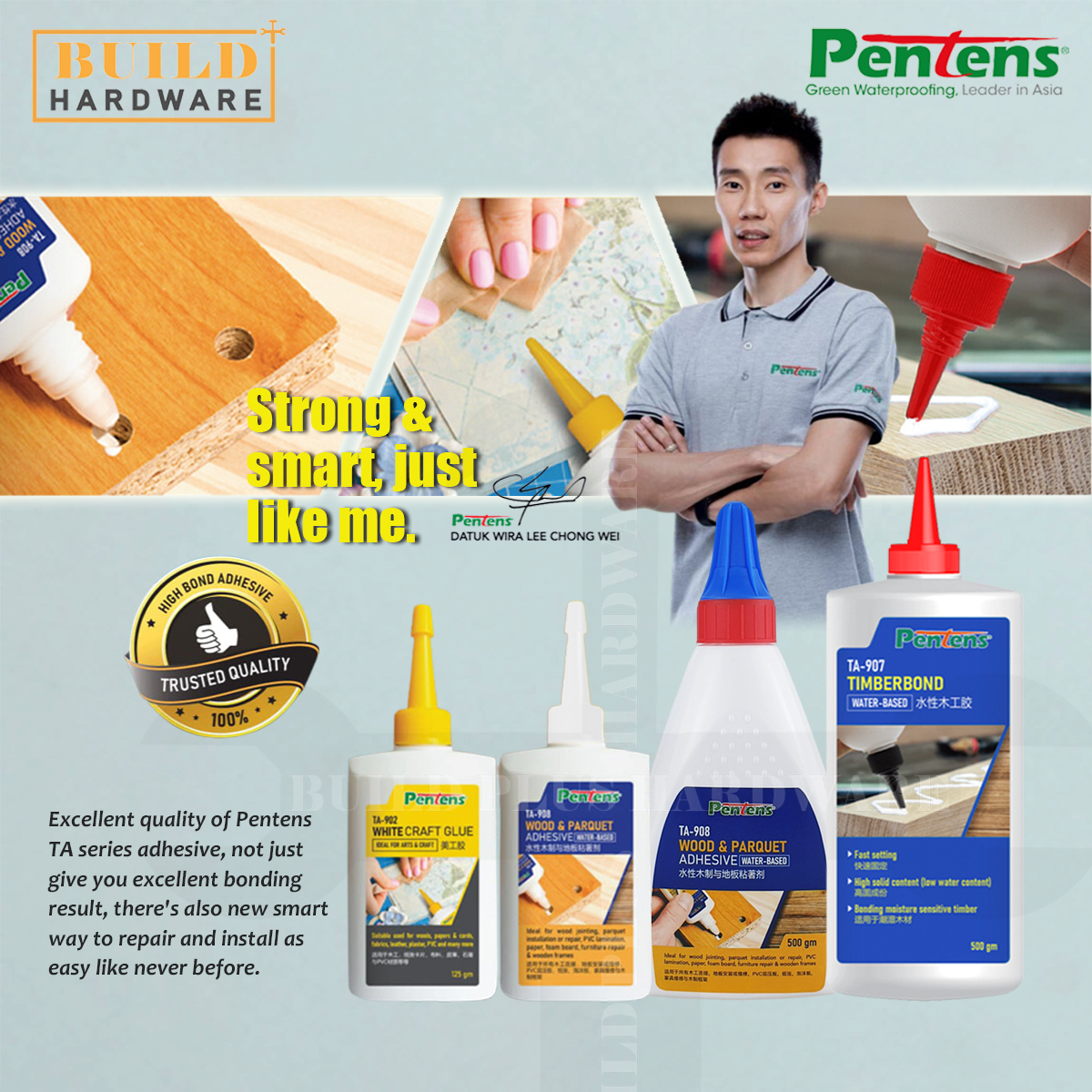 PENTENS TA-908 WOOD & PARQUET ADHESIVE 150g | Water-Based Wood Glue Gum ...