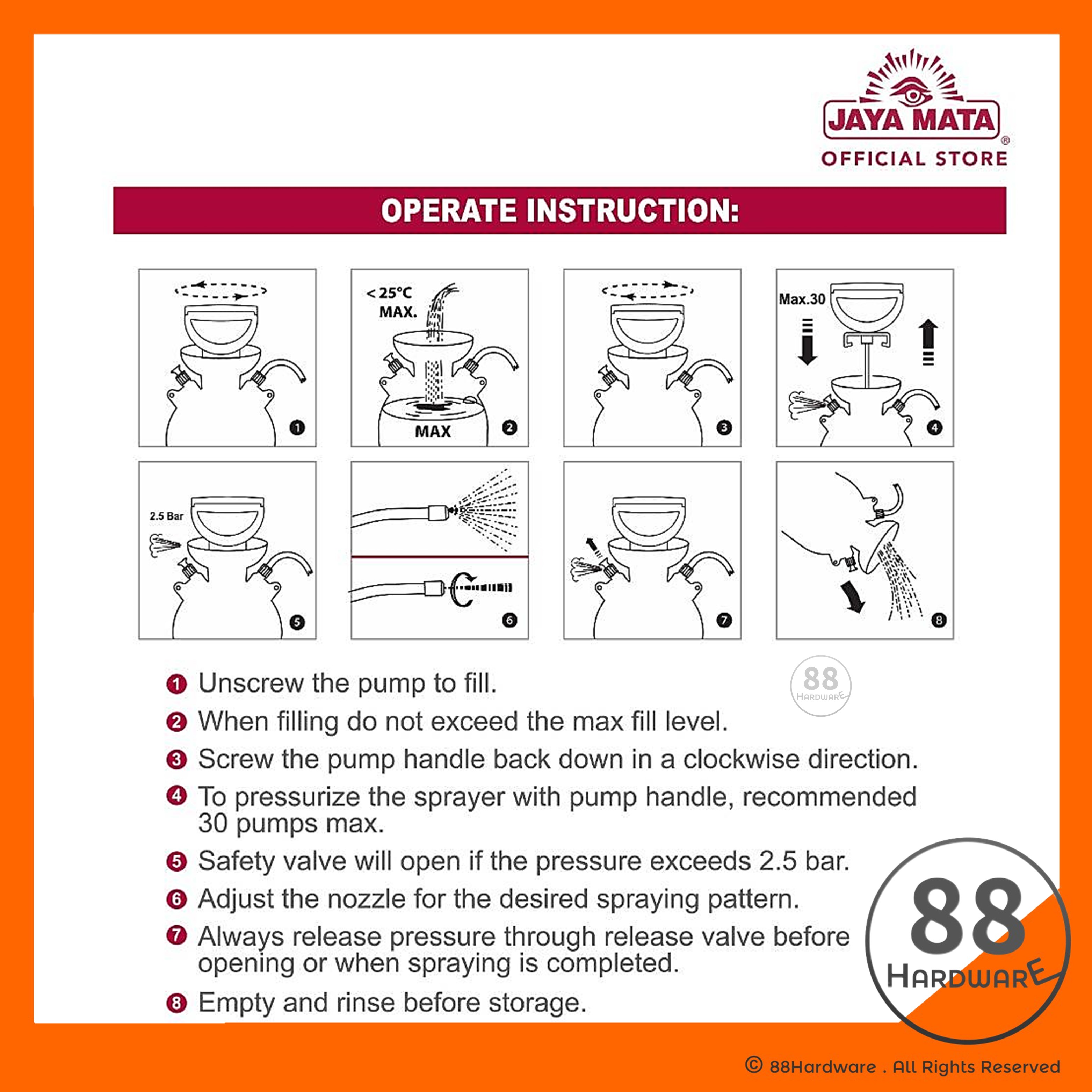 【100%ORI】5L 8L Jaya Mata water sprayer pump Pam racun Pam racun Pump ...