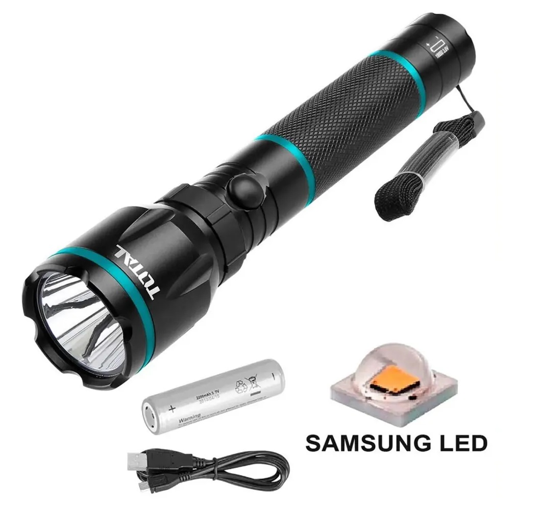 Total Small Flashlight Waterproof LED Touch Light Rechargeable Tourch ...