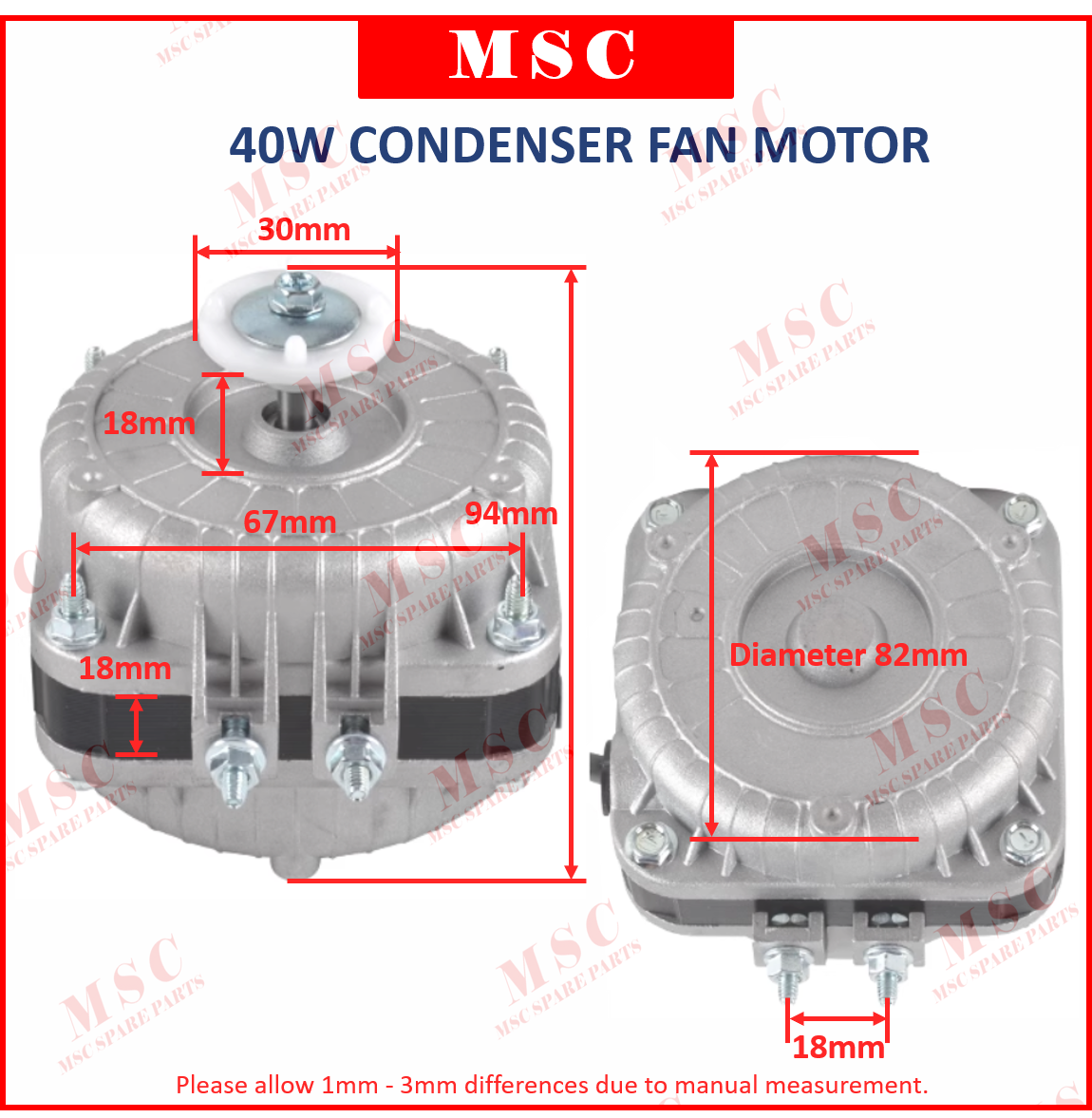 Chiller / Freezer Fan Motor Cooling Fan Condenser Fridge Refrigerator ...