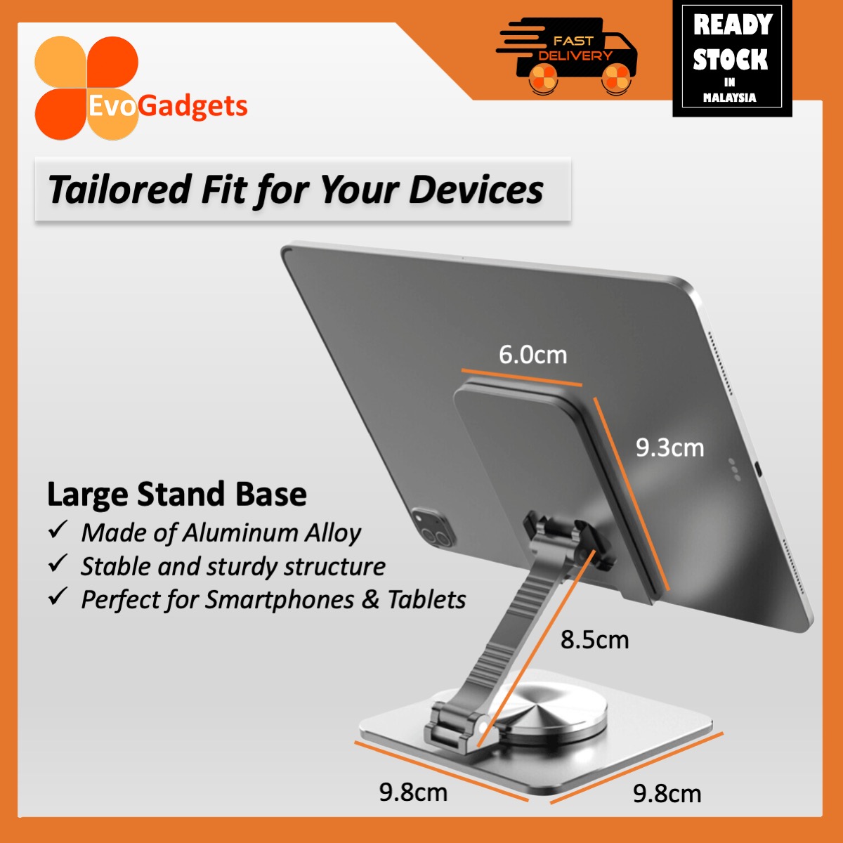 EvoGadgets | 360-Degree Rotatable Ergonomic Aluminum Phone Stand ...