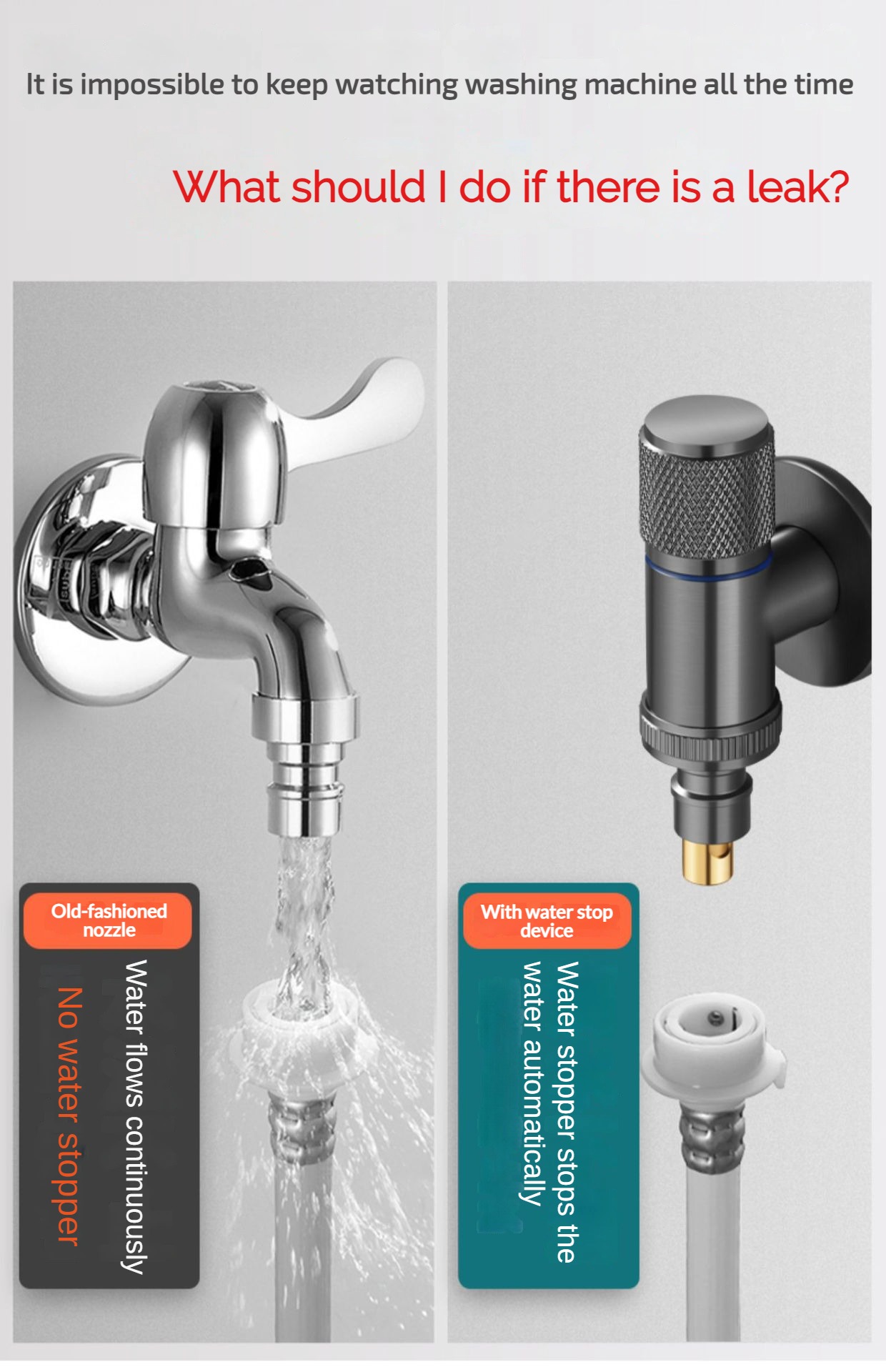 Washing Machine Faucet Tap Water Copper Solid Brass Wall-Mounted Nozzle ...