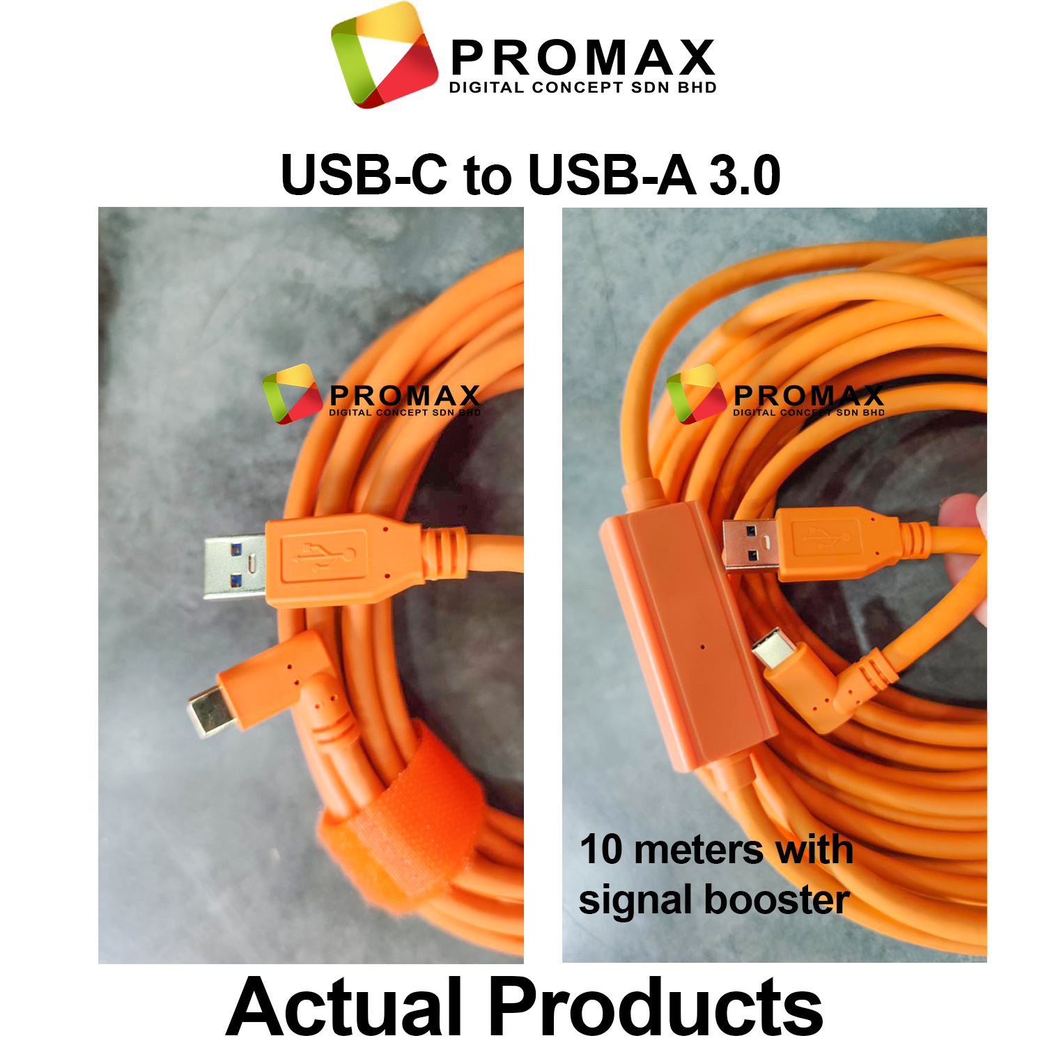 ProMax Tethering USB C Cable USB-C to USB-C & USB-C to USB-A 3.0 Right ...