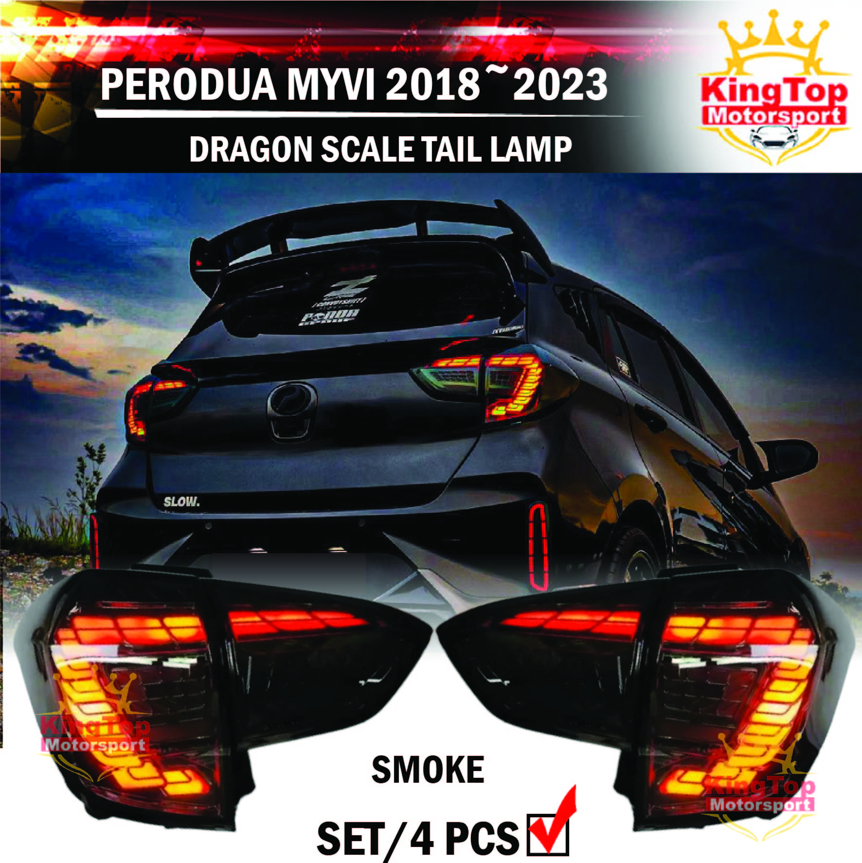 Perodua Myvi G3 (2018 to 2023) DRL LED Tail Lamp Tail Light Taillamp ...