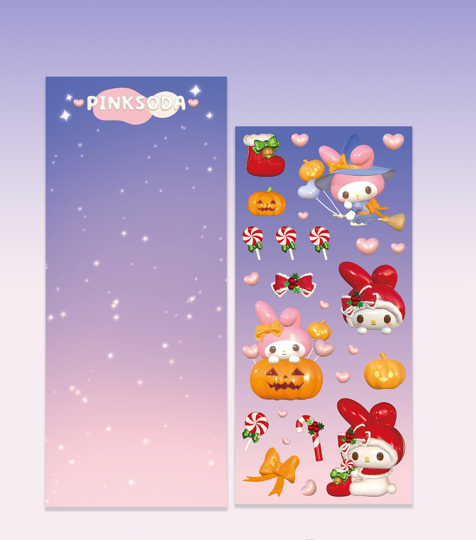 YY.(1Sheet) 3D Sticker / Goo ka Sticker/ Sanrio PVC LASER cute sticker ...