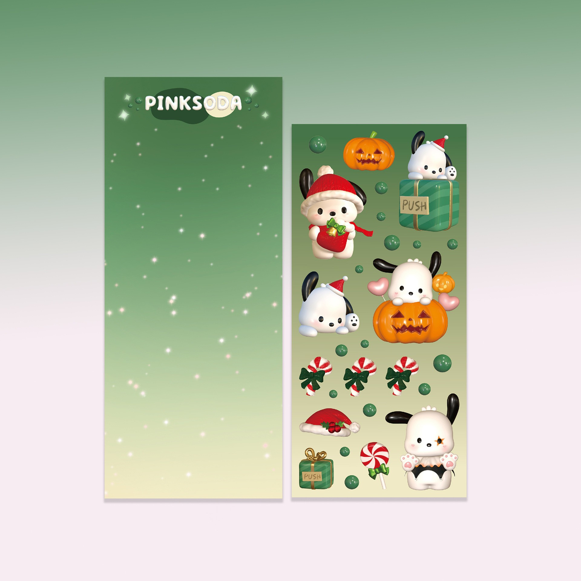 YY.(1Sheet) 3D Sticker / Goo ka Sticker/ Sanrio PVC LASER cute sticker ...