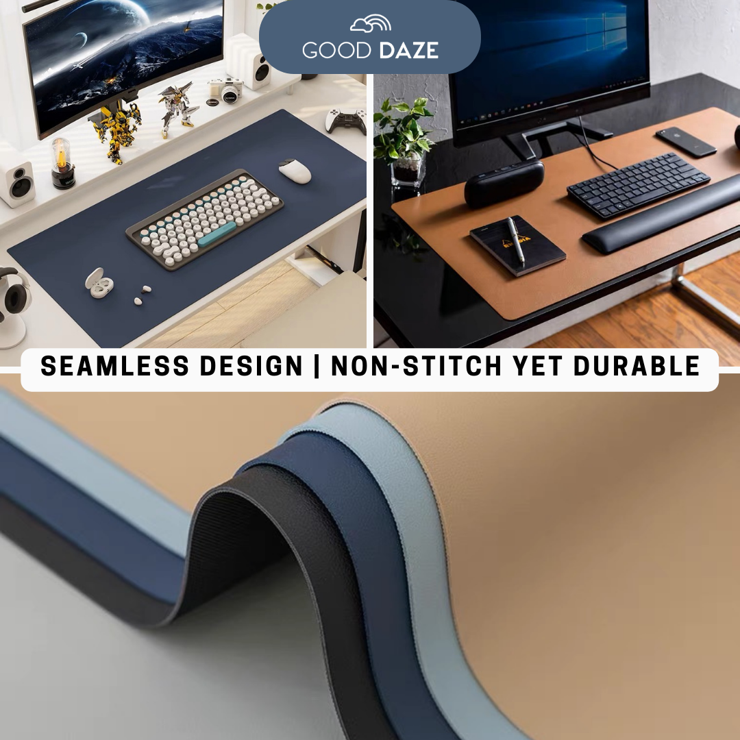 Large Leather Mousepad Keyboard Mat Anti-slip Suede Smooth Mouse Pad ...