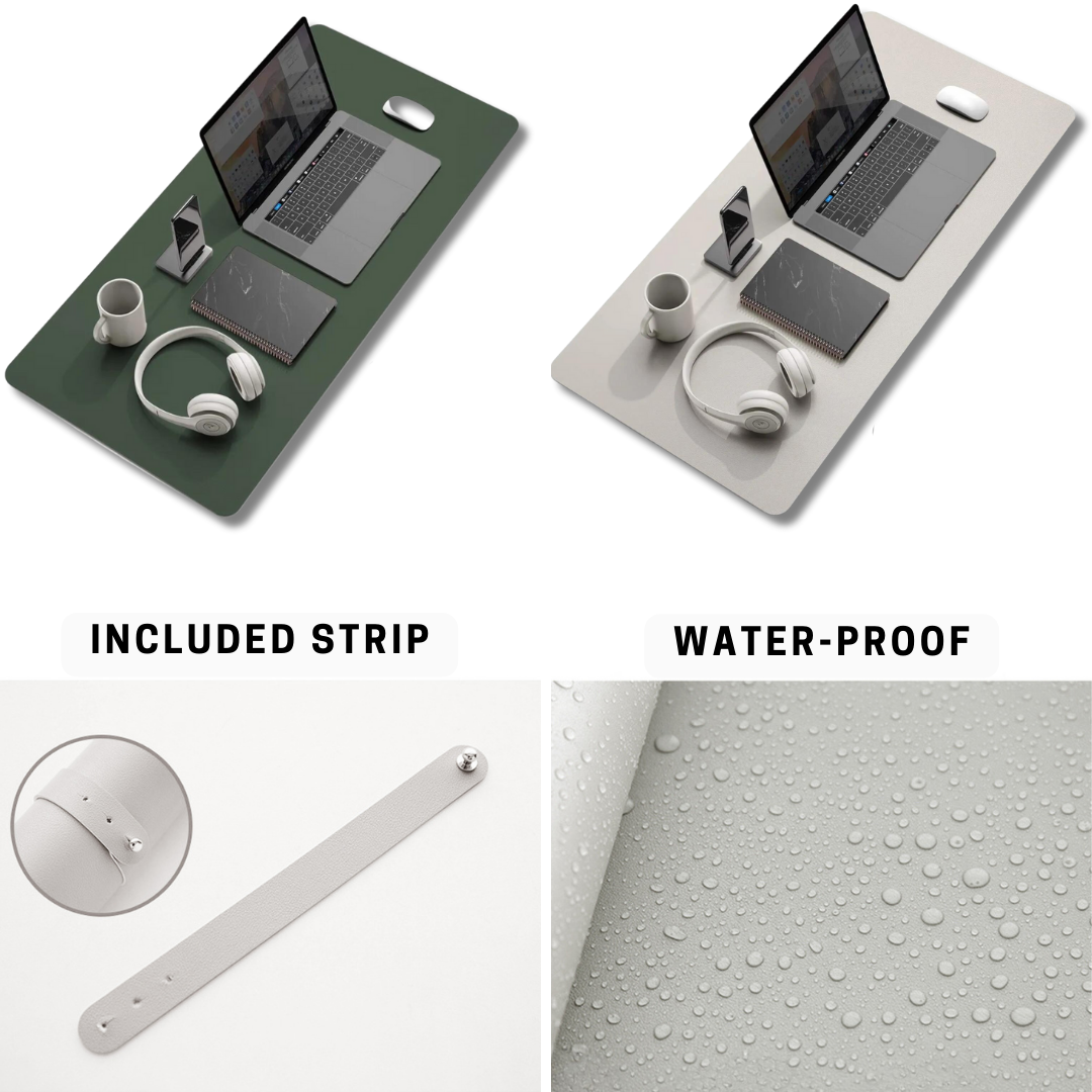 Large Leather Mousepad Keyboard Mat Anti-slip Suede Smooth Mouse Pad ...