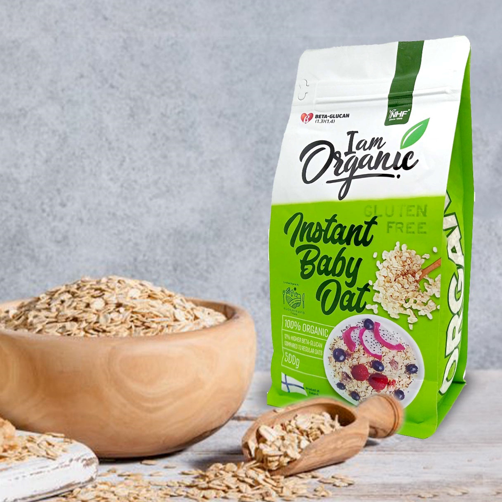 NHF Gluten Free Organic Instant Baby Oat/Regular Rolled Oat (500g ...