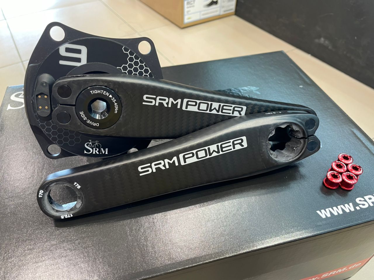 SRM PM9 Power Meter SRM GEN 9 Power Meter w/ Carbon-Ti Chainring ...