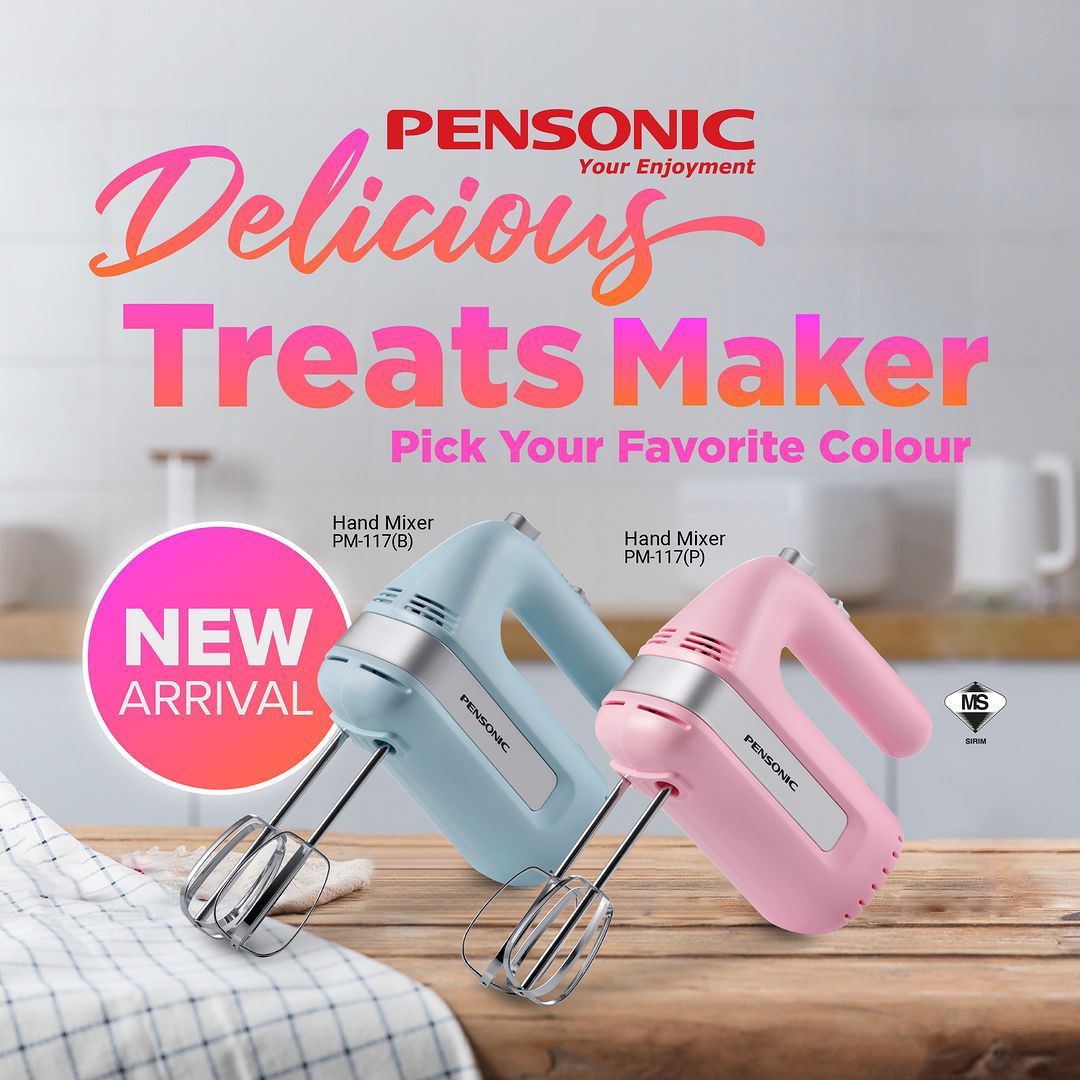 Pensonic 5 Speeds Hand Mixer | PM-117(B) PM-117(P) PM-117 (Pengadun ...