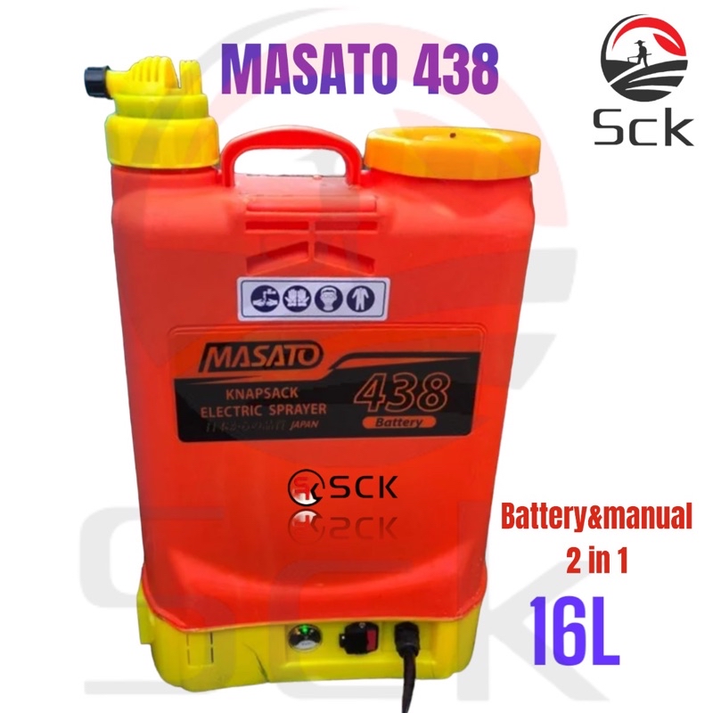 Masato 438 16L Recharges Battery & manual knapsack Sprayer chemical ...