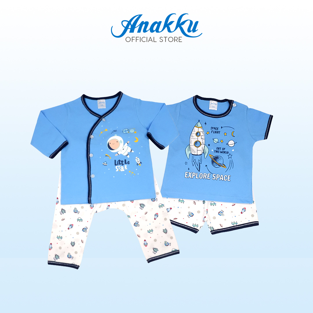 Anakku Newborn Baby Boy Clothing Single Jersey Suit Set 0-12 Months ...