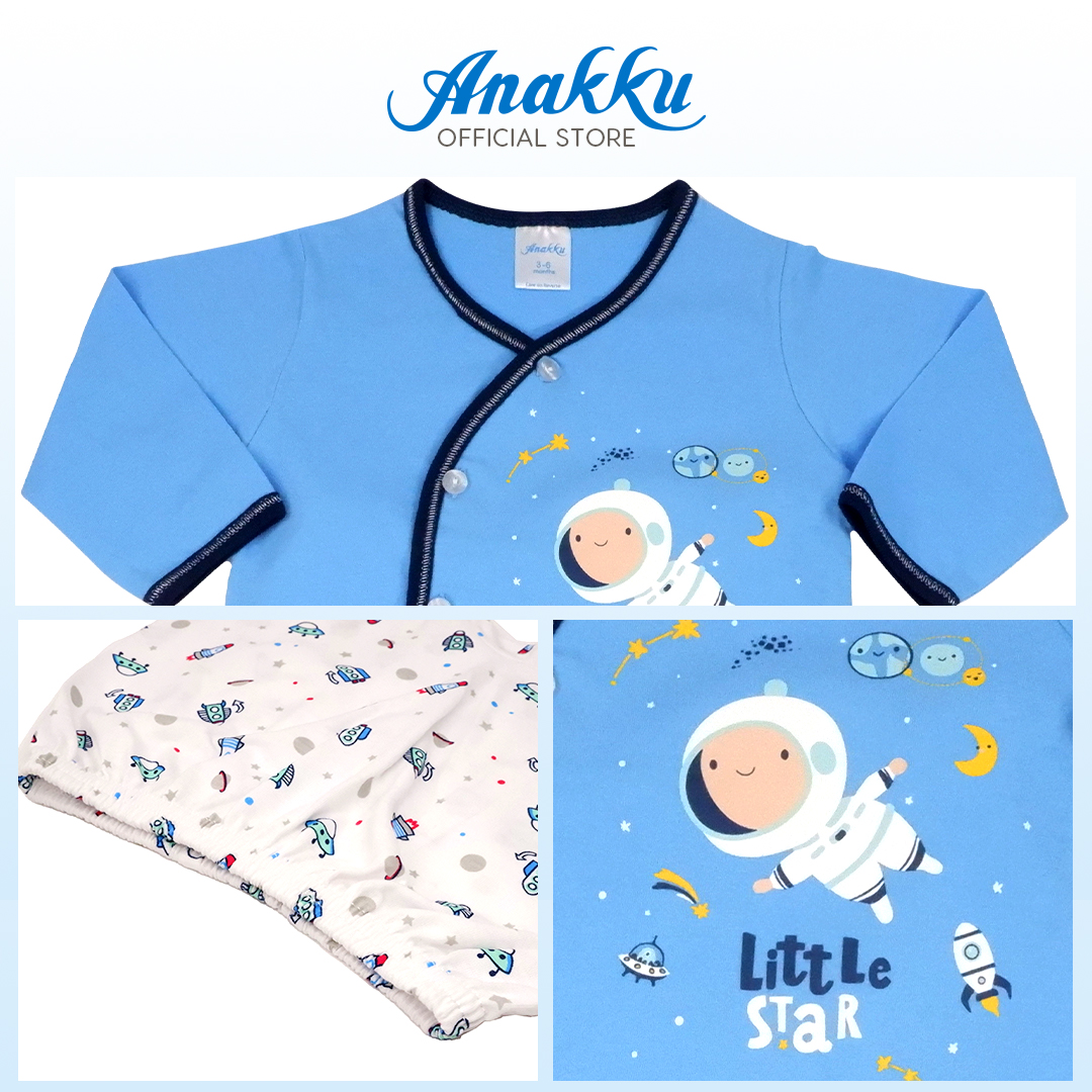 Anakku Newborn Baby Boy Clothing Single Jersey Suit Set 0-12 Months ...