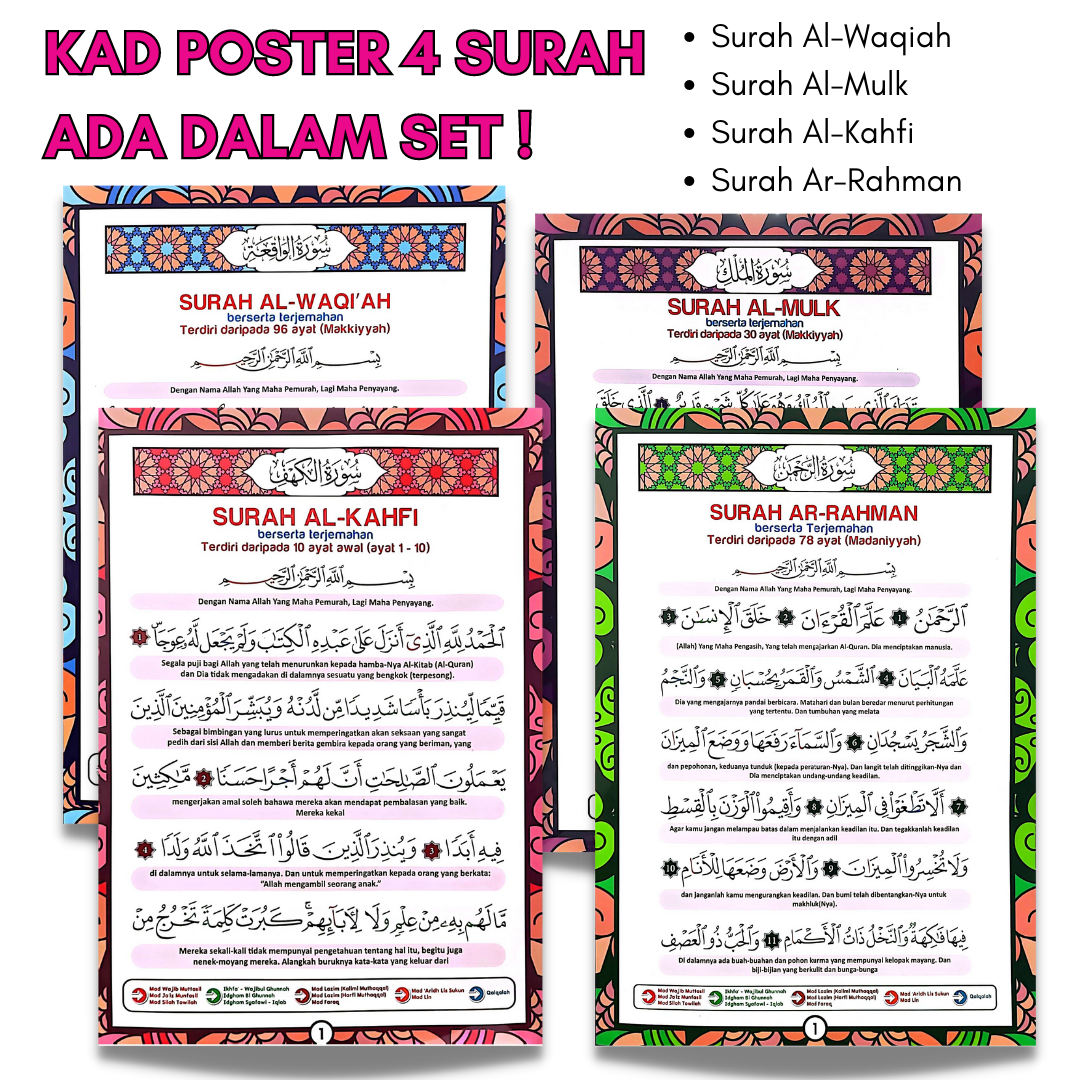 Flash Card Surah Al-Mulk Berserta Terjemahan-Flash Card Surah-Buku ...