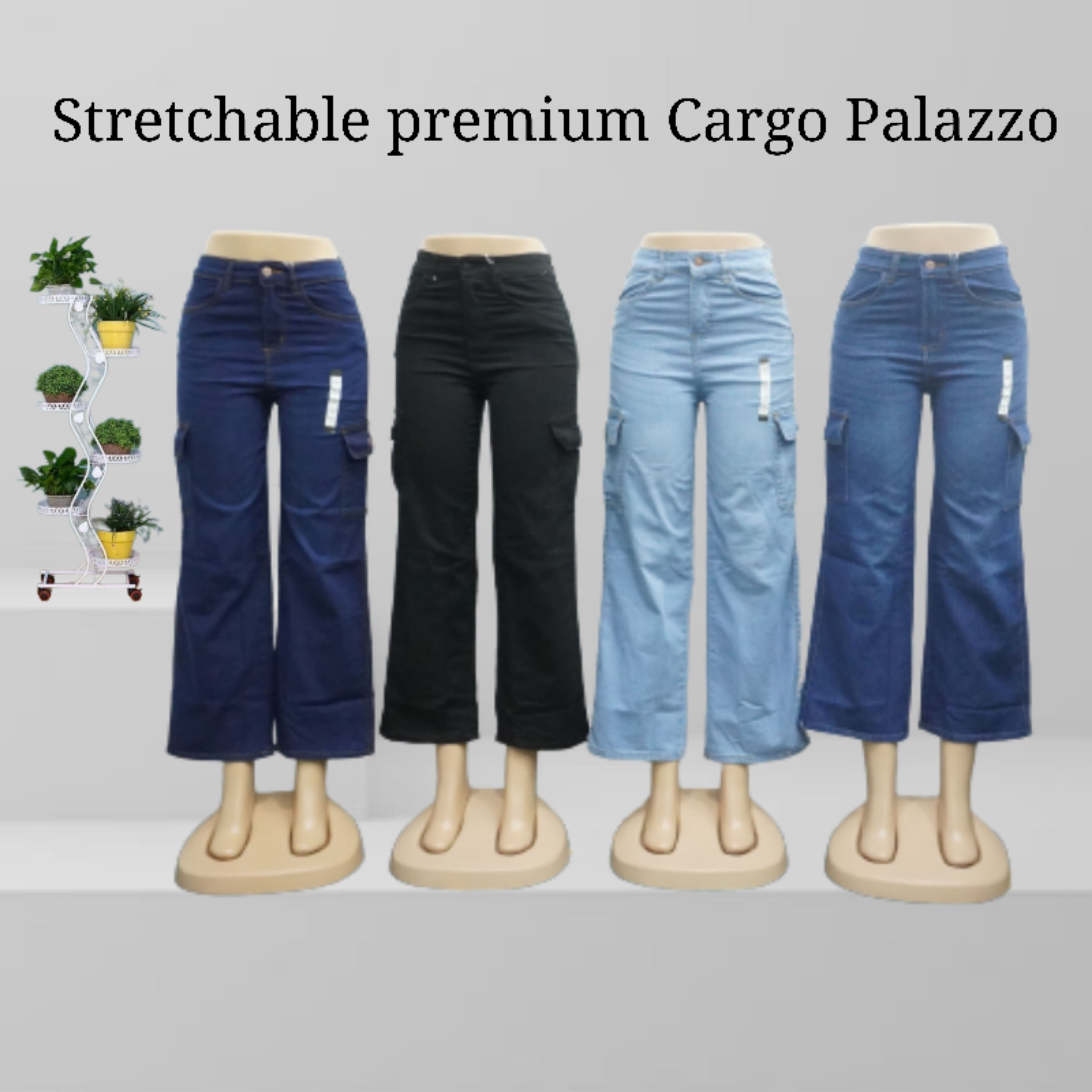 Stretchable premium Cargo Palazzo 26 Sampai 38 Size. | Shopee Malaysia