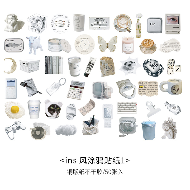 100pcs Ins Korean Style Stickers Decoration Journal Sticker For Laptop ...