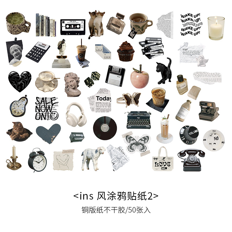 100pcs Ins Korean Style Stickers Decoration Journal Sticker For Laptop ...