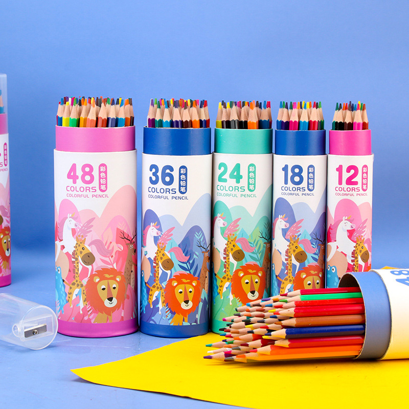 🇲🇾 Ready Stock Color Pencil Set with Sharpener 12/24/36 Colour Pensil ...