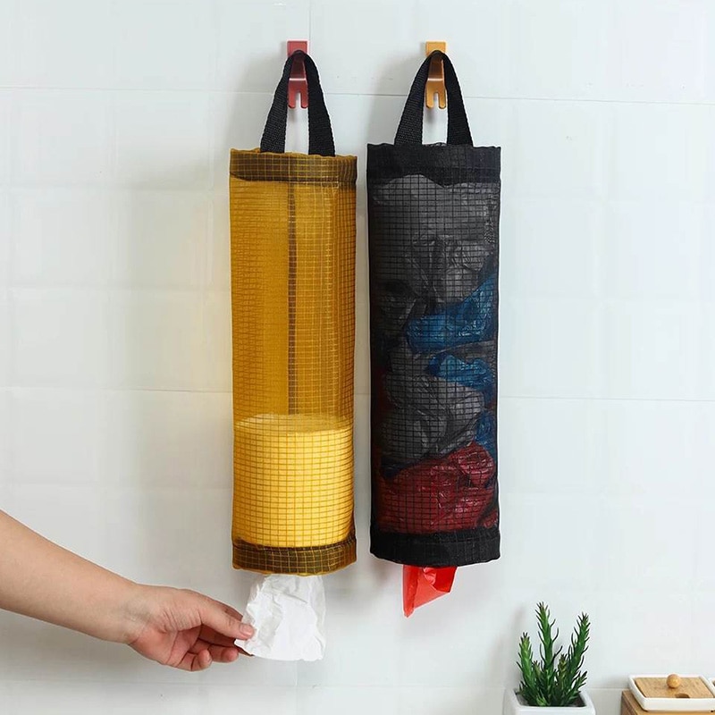 Grocery Bag Holder Wall Mount Plastic Bag Holder Dispenser Hanging ...