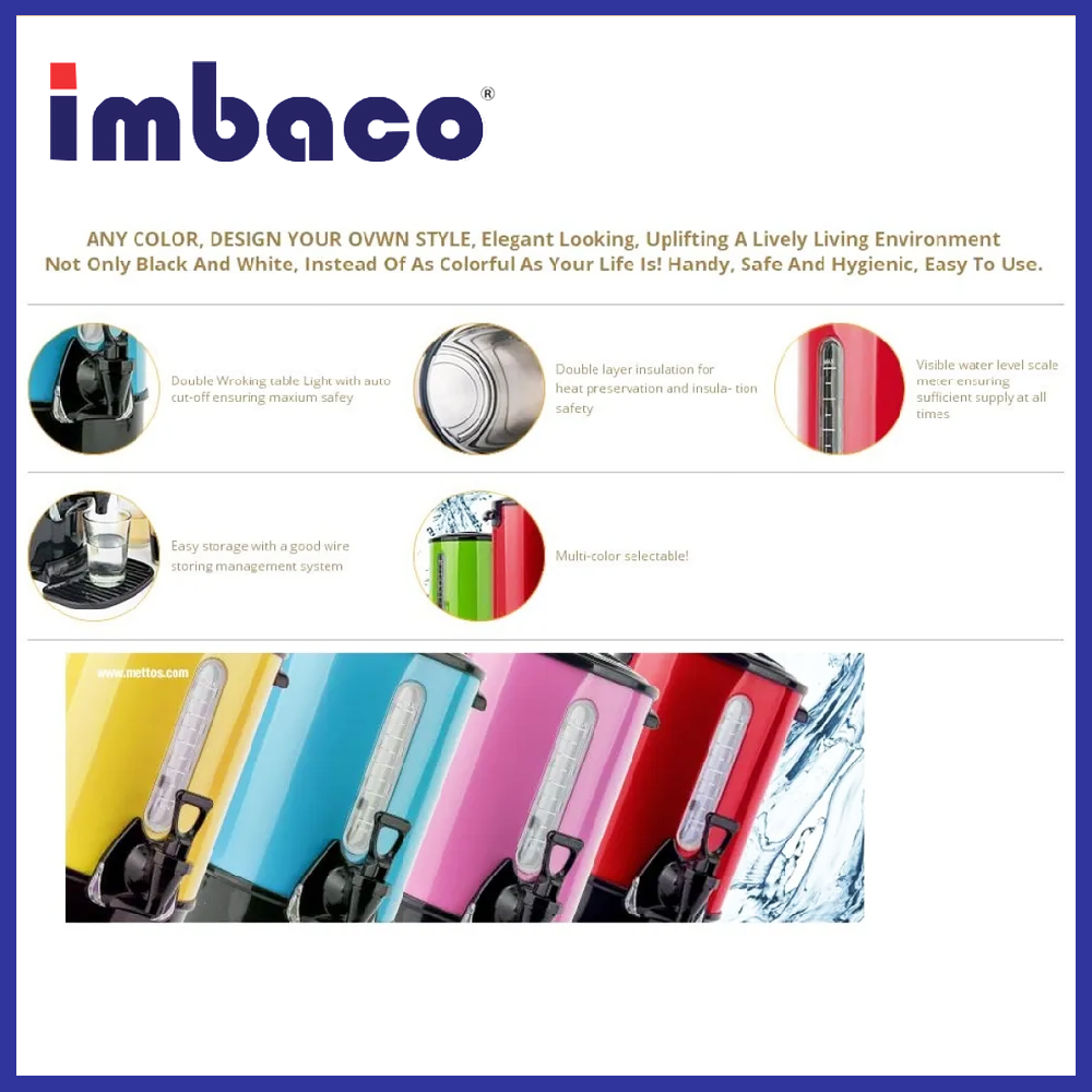 Imbaco Commercial Hot Water Boiler Dispenser 8 Litres Juice Dispenser ...