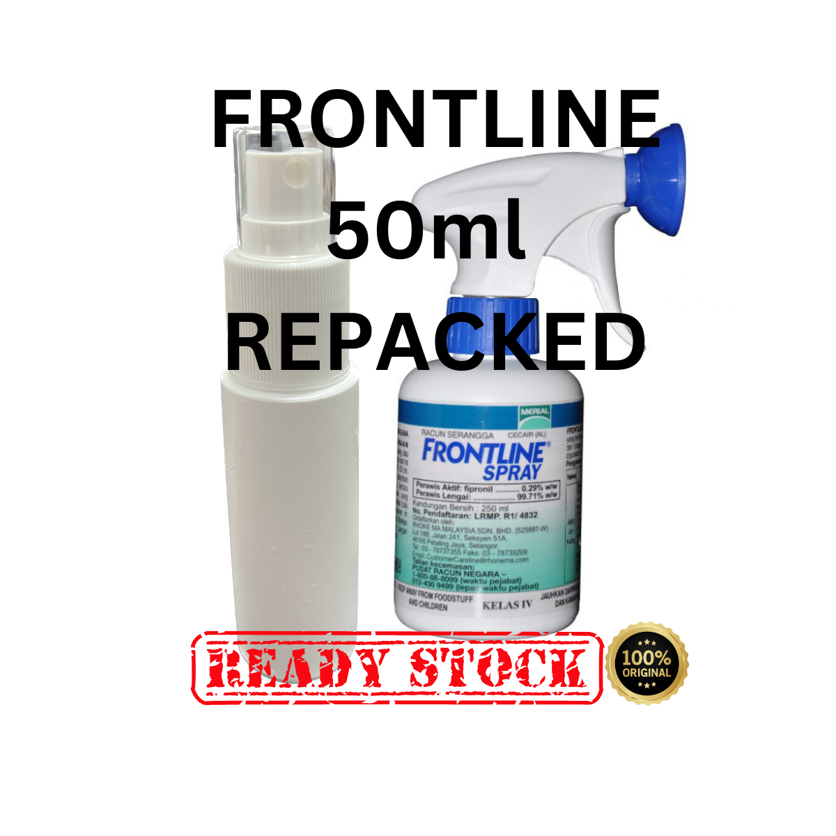 FRONTLINE SPRAY (REPACKED) 50ML CAT DOG KUCING FRONTLINE Spray Cat ...