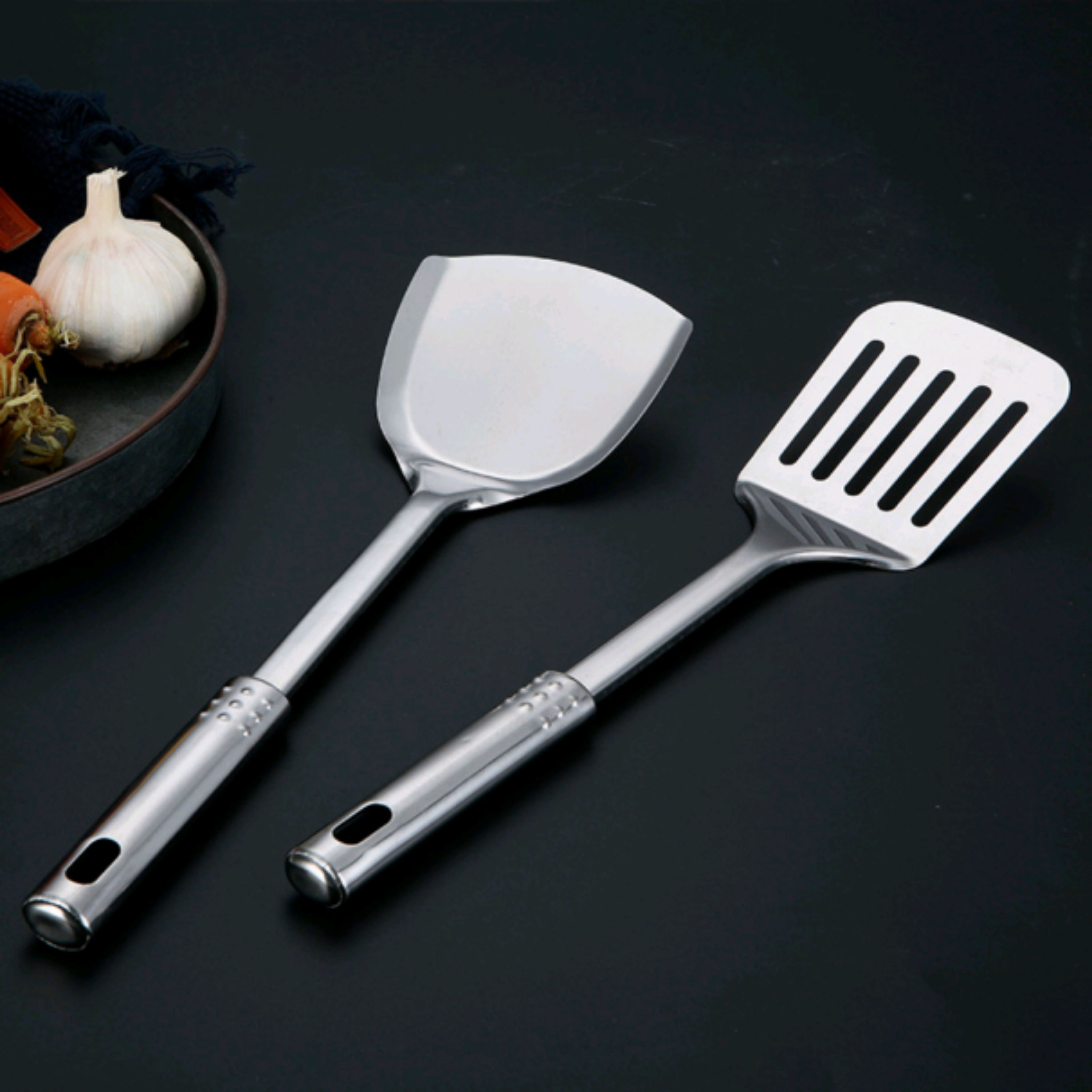 ALATAN DAPUR BESI / Stainless Steel Turner / Soup Ladle/Western Turner ...
