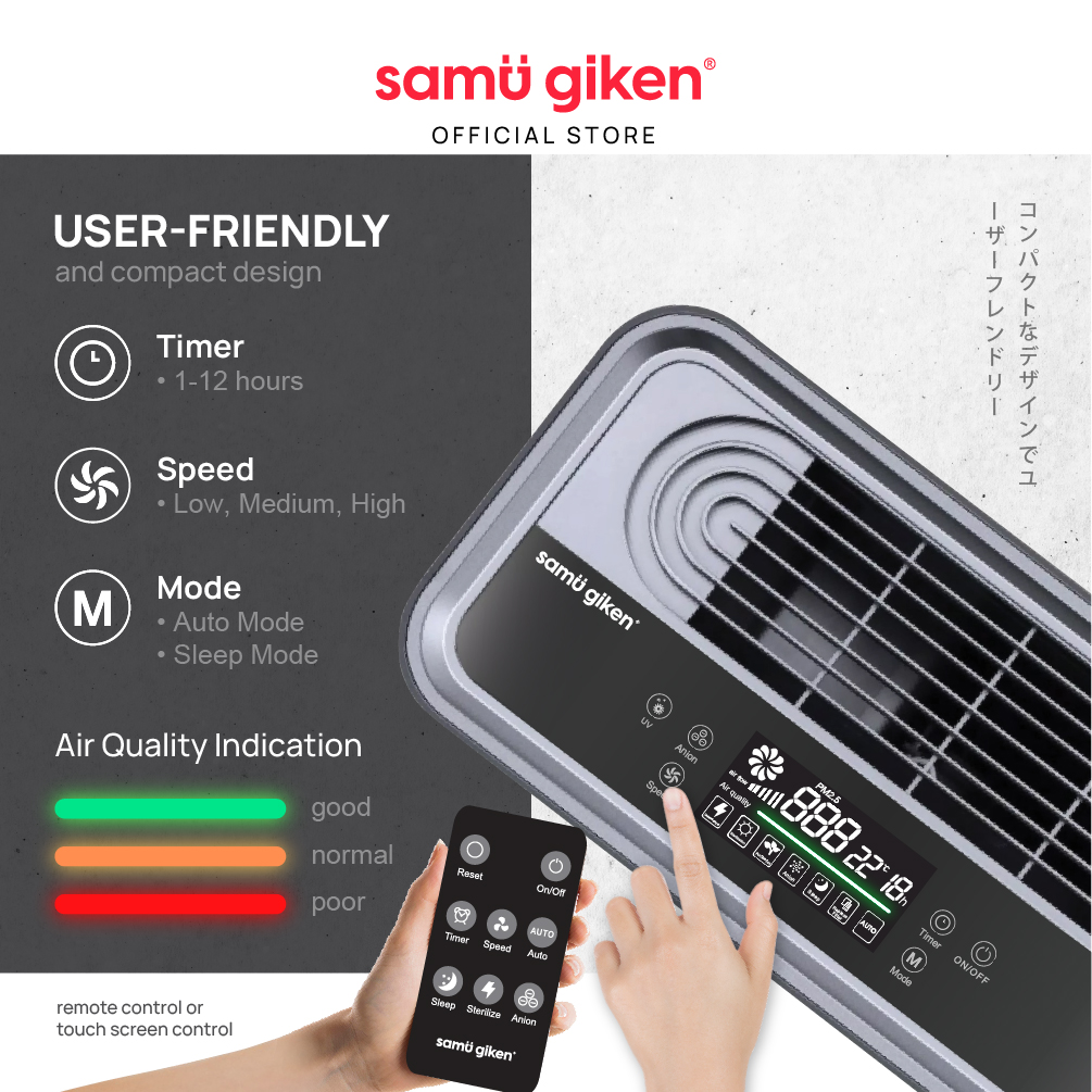 Samu Giken Pembersih Udara dengan Cahaya UV | Air Purifier/Air Cleaner with UV Light Model ...