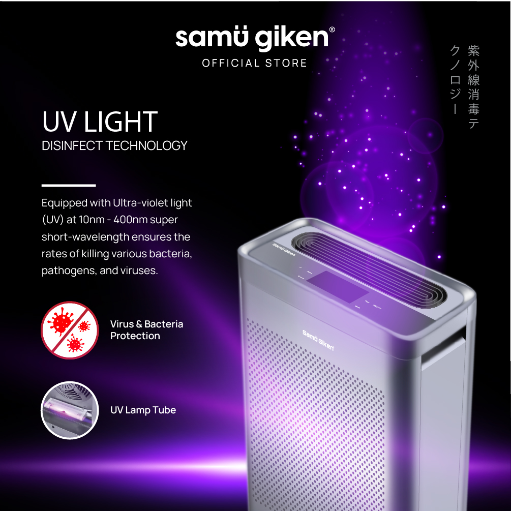 Samu Giken Pembersih Udara Profesional | Air Purifier with Hospital Grade Hepa Filter H13 and UV ...