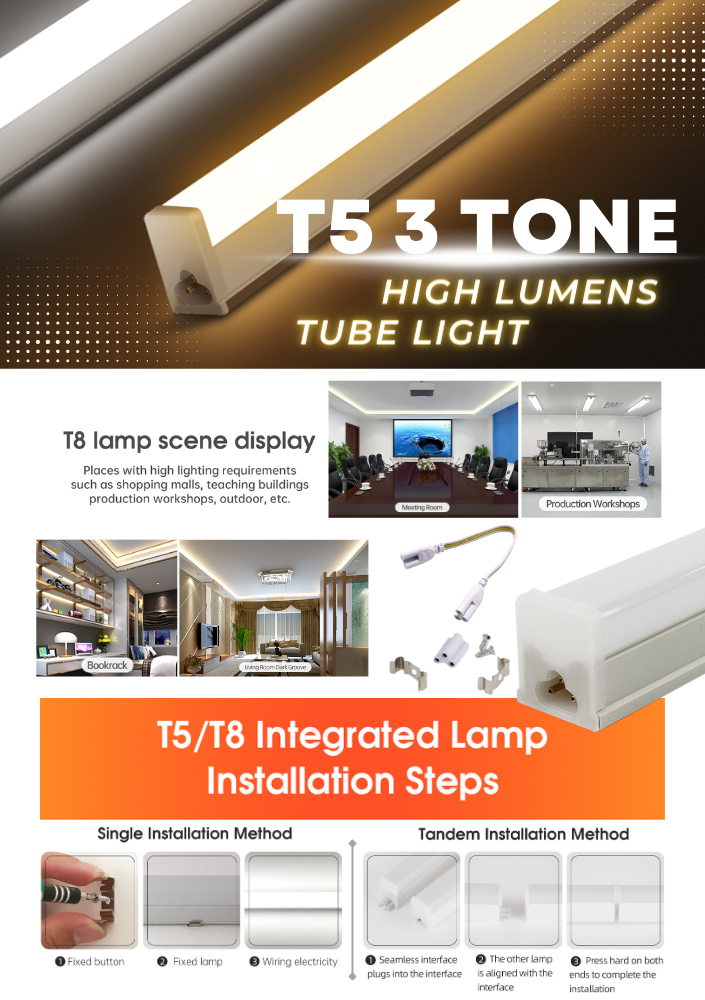 3 TONE LED T5 Tube Light Ceiling Wall Lighting Lampu Siling Lampu ...