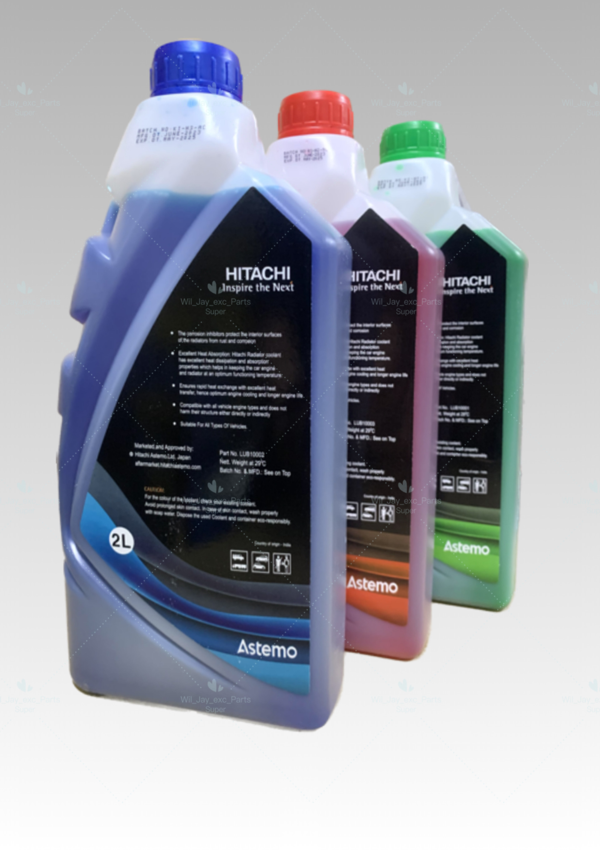 HITACHI ASTEMO 2 LITER LONG LIFE COOLANT PREMIX TYPE . MADE IN INDIA. BLUE,RED,GREEN 2L | Shopee ...