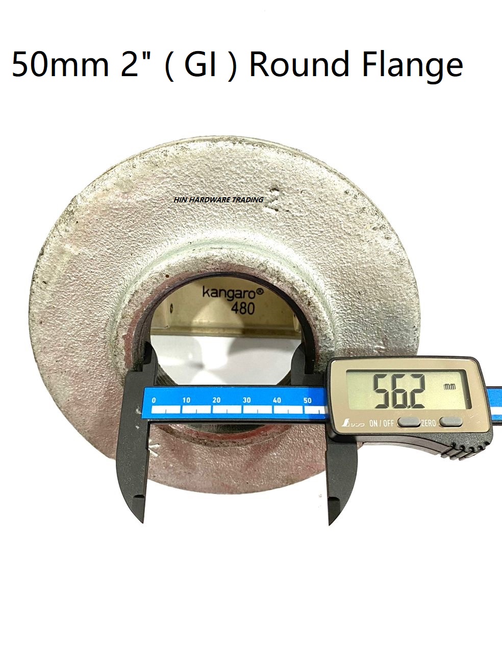 Flange Bulat Besi Galvani 50mm (2") Galvanized Iron ( GI ) Round Flange ...